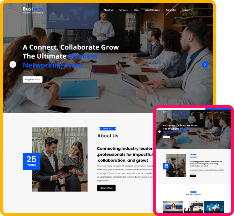 Free Conference WordPress Theme - Inspire Global Business! – ThemeIgnite