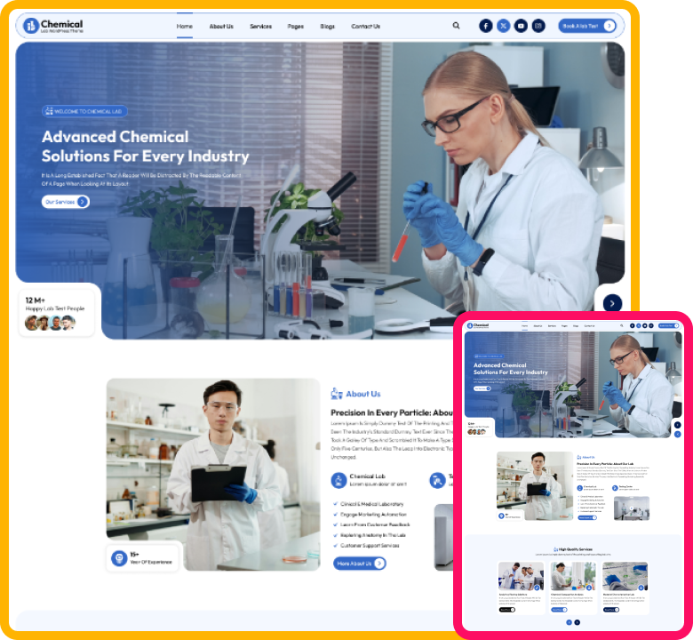 Chemical Laboratory Theme for Labs & Research