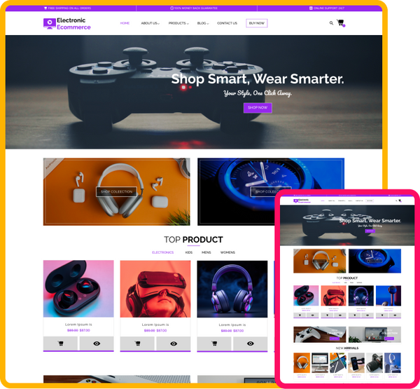 Free Electronic WordPress Theme | Electronic Shop Website