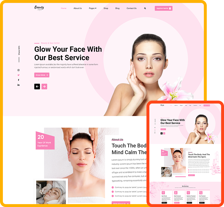 Free Spa WordPress Theme | Spa Website Template